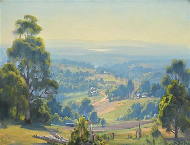 Kallista, Victoria, looking over Silvan Reservoir by Ernest William ...