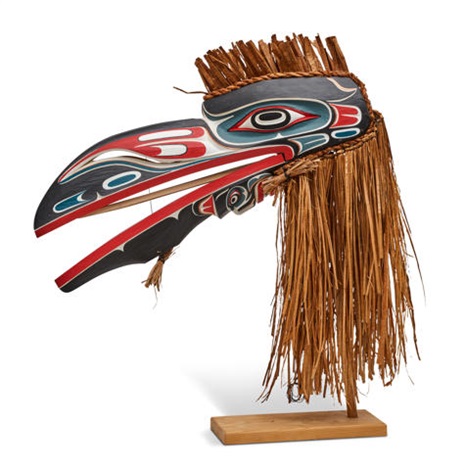 A Tom D. Hunt Watawidi articulated mask, Hamatsa Raven by Tom D. Hunt ...