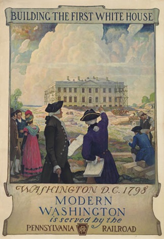 Building the first White House by N.C. Wyeth on artnet