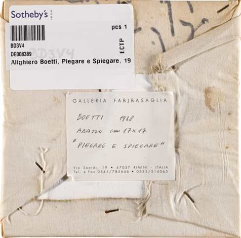 Piegare e spiegare by Alighiero Boetti on artnet