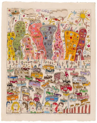 CROSSTOWN PARTY IN THE SKY by James Rizzi on artnet
