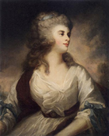Portrait of a lady Georgiana Cavendish, Duchess of Devonshire in a ...