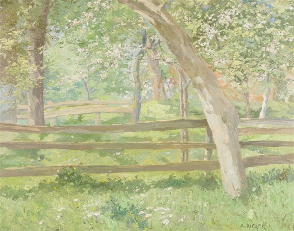 Blühende Bäume by August Rieger on artnet