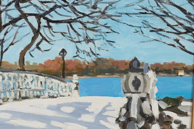 Snow on Reservoir Bridge by Pham Luan on artnet
