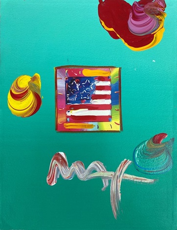 American flag by Peter Max on artnet