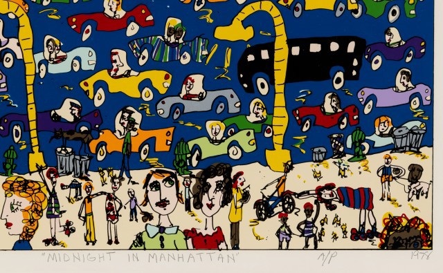 MIDNIGHT IN MANHATTAN by James Rizzi on artnet