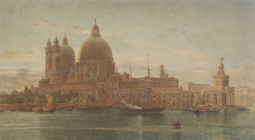 The Evening Gun, Venice - a view of the Salute and the Dogana by Edward ...