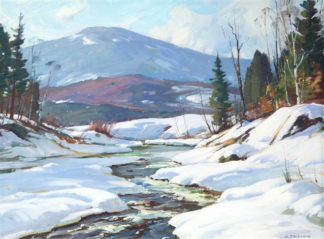 Snowy Brook by Aldro Thompson Hibbard on artnet