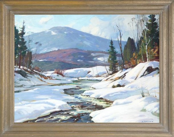 Snowy Brook by Aldro Thompson Hibbard on artnet