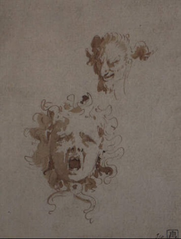 The head of Medusa, and the head of a satyr by Giovanni Battista ...
