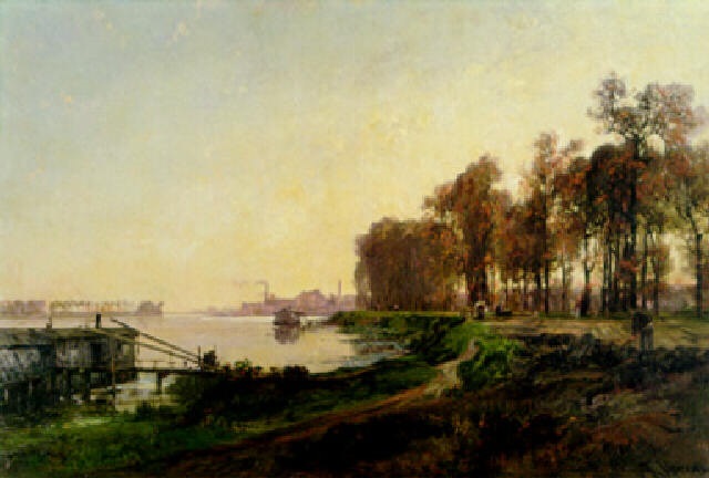 Beside a river by Alexandre René Veron on artnet