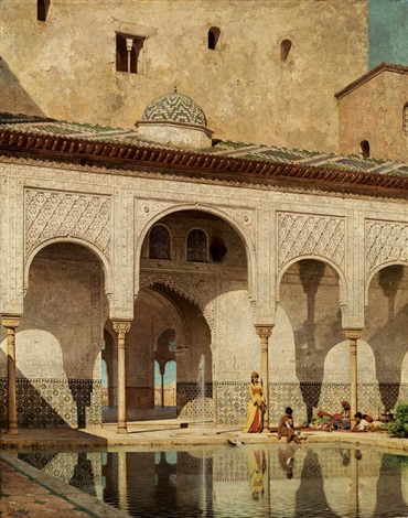 Badende im Myrtenhof der Alhambra by Adolf Seel on artnet