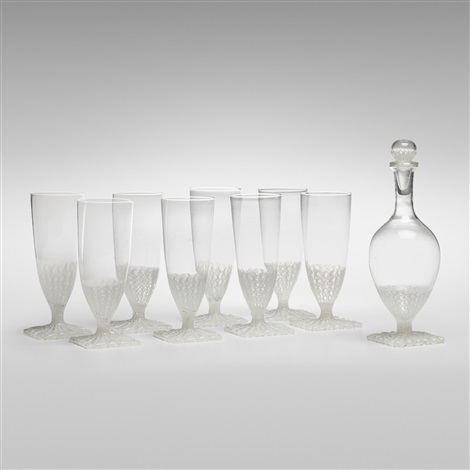 Cristallo e Filigrana decanter and glasses by Tomaso Buzzi on artnet