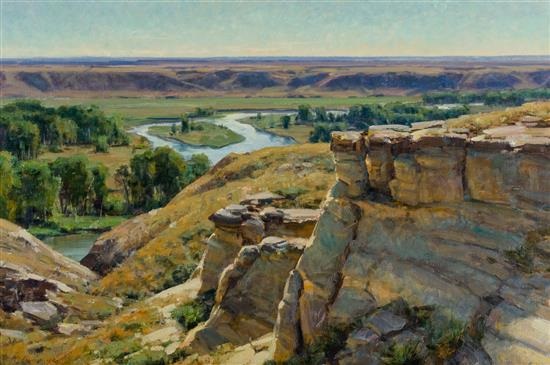 View of Marias River by Clyde Aspevig on artnet