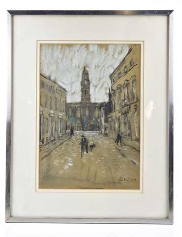 Northern street scene by Harold Riley on artnet