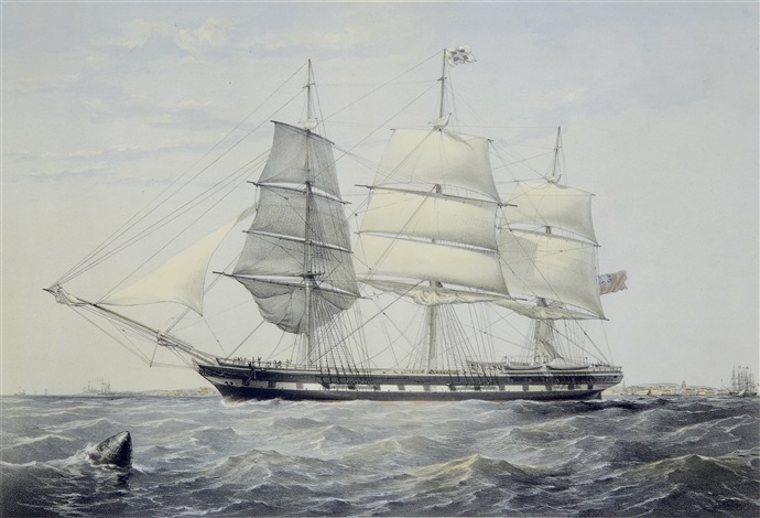 The Windsor Castle 1250 Tons. Leaving Bombay Harbour by Thomas ...