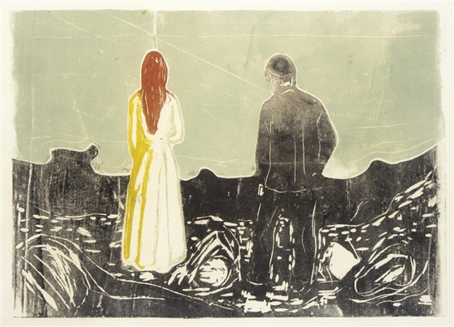 Two human beings - The lonely ones by Edvard Munch on artnet