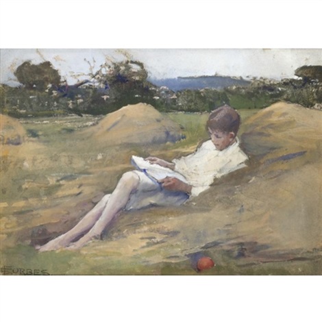 Alec reading by Elizabeth Adela Forbes on artnet
