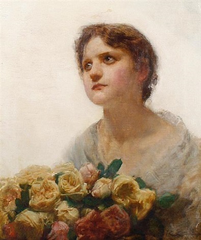 The rose girl by Alfred Edward Emslie on artnet