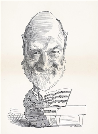 Charles Ives. Caricature from the article The Ives Case, published in ...