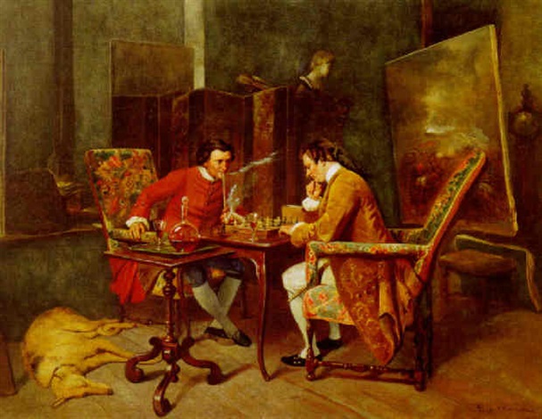 The chess players by Jean Charles Meissonier on artnet