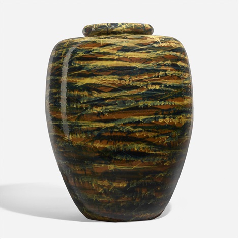 Peters Reed Pottery, Marbleized floor vase by Peters & Reed on artnet
