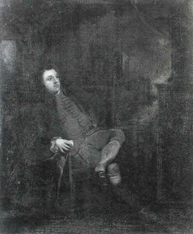 A PORTRAIT OF THOMAS JAMES SELBY, SEATED FULL LENGTH, IN AN INTERIOR ...