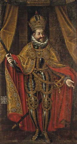 Portrait of Rudolf II, Holy Roman Emperor, King of Hungary and Croatia ...