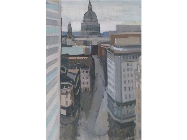 Panoramic view of London and St. Pauls by Harry Rutherford on artnet