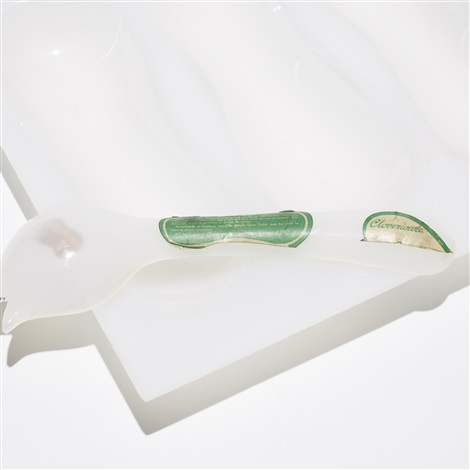 Prototype Cloverware serving dish and spoon by Eva Zeisel on artnet