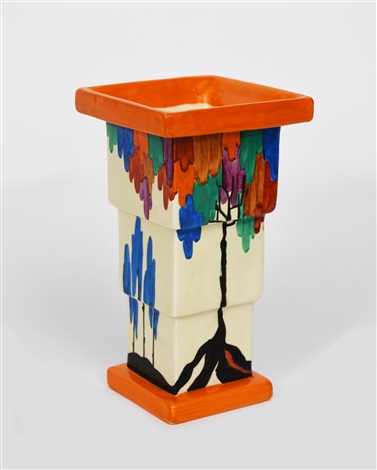 Latona Tree a Clarice Cliff Bizarre vase by Clarice Cliff on artnet