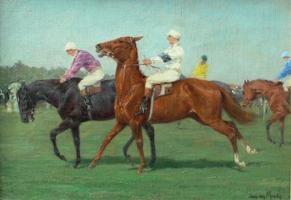 Jockey au départ by Jean van Marcke de Lummen on artnet