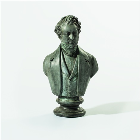 A portrait bust of Joseph-Thomas Tuite 1800-1875 by Alfred Guillaume ...