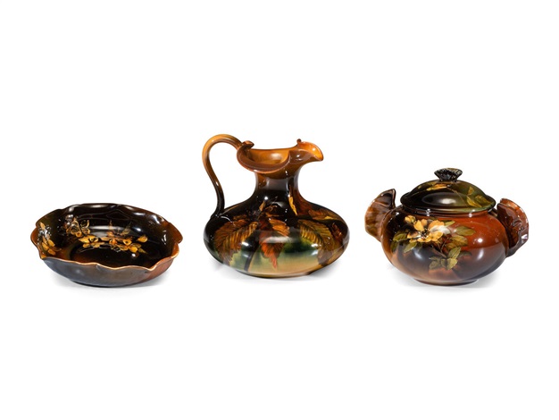 Three Rookwood Pottery Standard Glaze Table Articles, Including Artist ...