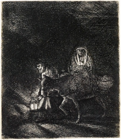 The Rest on the Flight into Egypt A Night Piece by Rembrandt van Rijn on artnet
