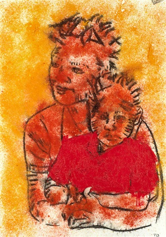 Mother and Child by Tony Bevan on artnet