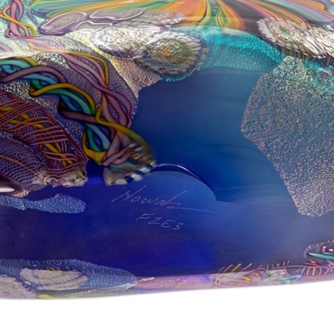 Studio Art Glass Of clamshell form by James E. Nowak on artnet