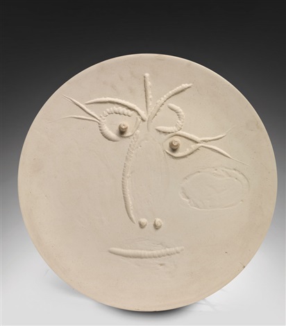 Visage de face, plat by Pablo Picasso on artnet
