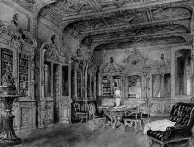 Library interior by Alexandre Serebryakov on artnet