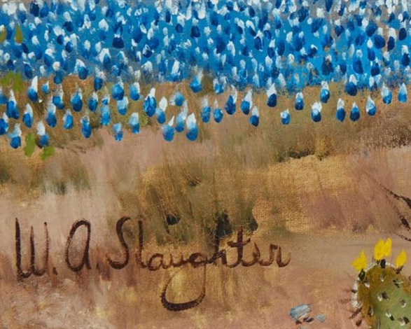 Texas Bluebonnet Landscape by William A. Slaughter on artnet