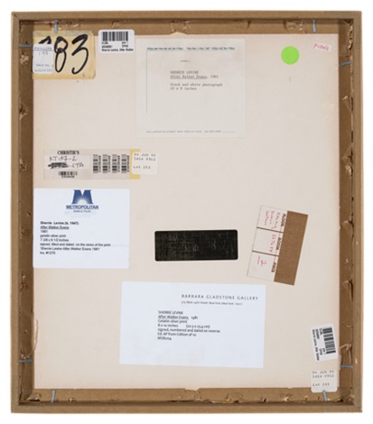 After Walker Evans by Sherrie Levine on artnet