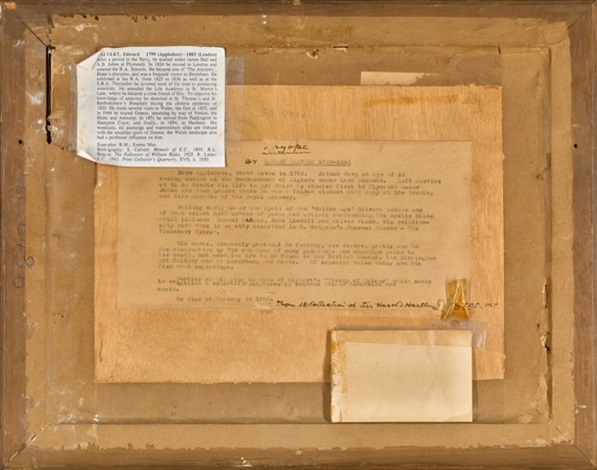 A Muse in a landscape by Edward Calvert on artnet