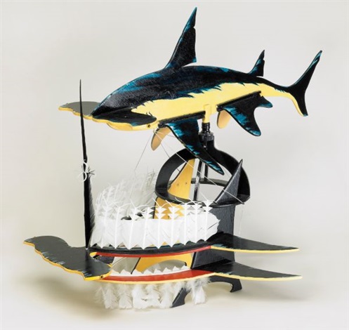 Beizam Hammerhead shark headdress by Ken (Snr) Thaiday on artnet