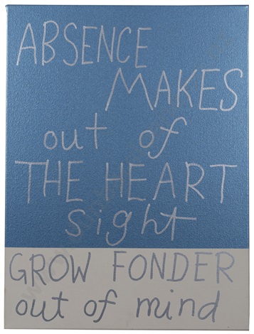 PROVERBs Absence by John Reynolds on artnet