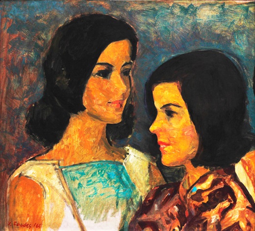 Esthers Two Profiles by Victorio Edades on artnet
