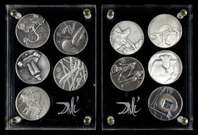 10 Silber 999 Feingehalt Medaillen Die zehn Gebote by Salvador Dalí on artnet