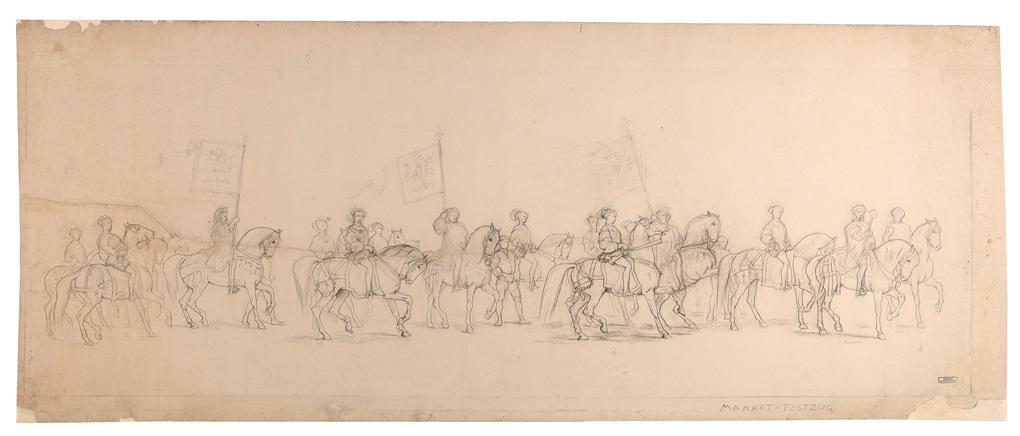 A sketch for the Makart festive procession in Vienna by Julius von ...