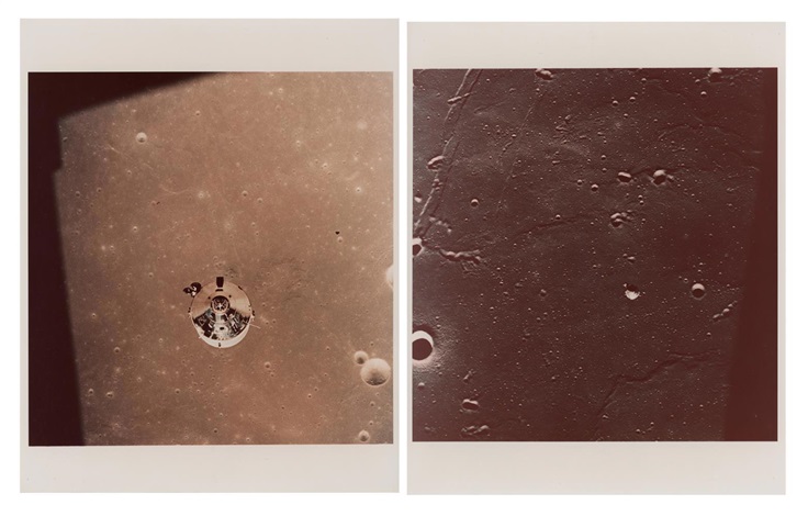 Command Module Columbia in orbit, from the Lunar Module Eagle 2 photos ...