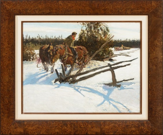 Logging Near Lachine, Quebec by Robert Elmer Lougheed on artnet