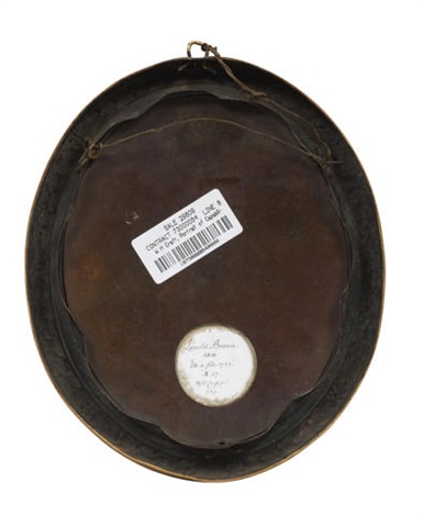 Portrait of Lancelot Capability Brown, bust-length in a fur-lined green ...